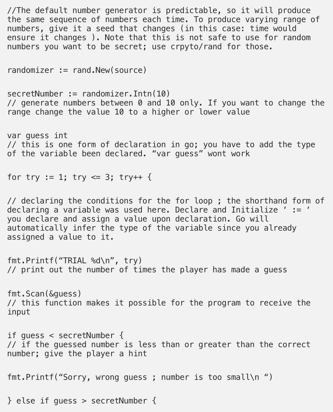 Build a simple guessing game in Golang – Devstyler.io